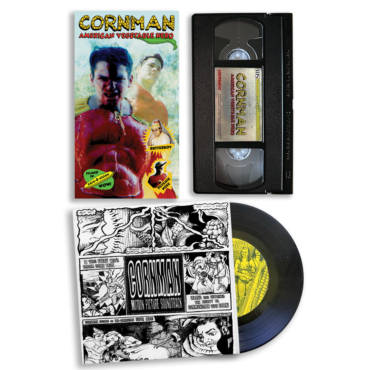 CORNMAN VHS + 7 INCH SOUNDTRACK BUNDLE – Lunchmeat
