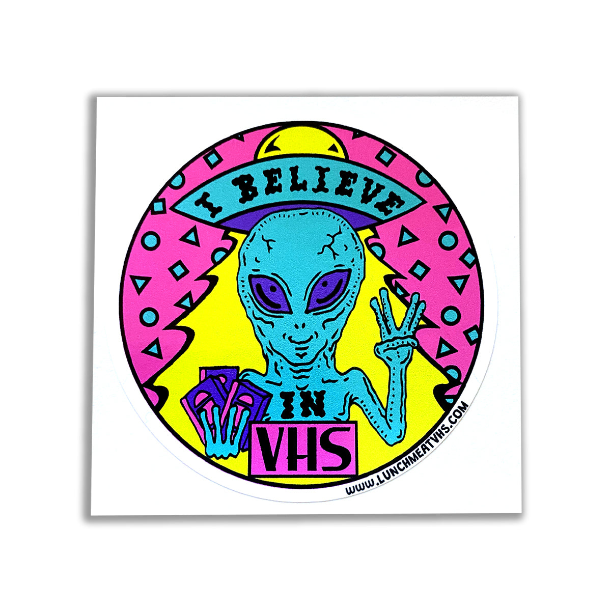 I BELIEVE IN VHS Standard Sticker – Lunchmeat