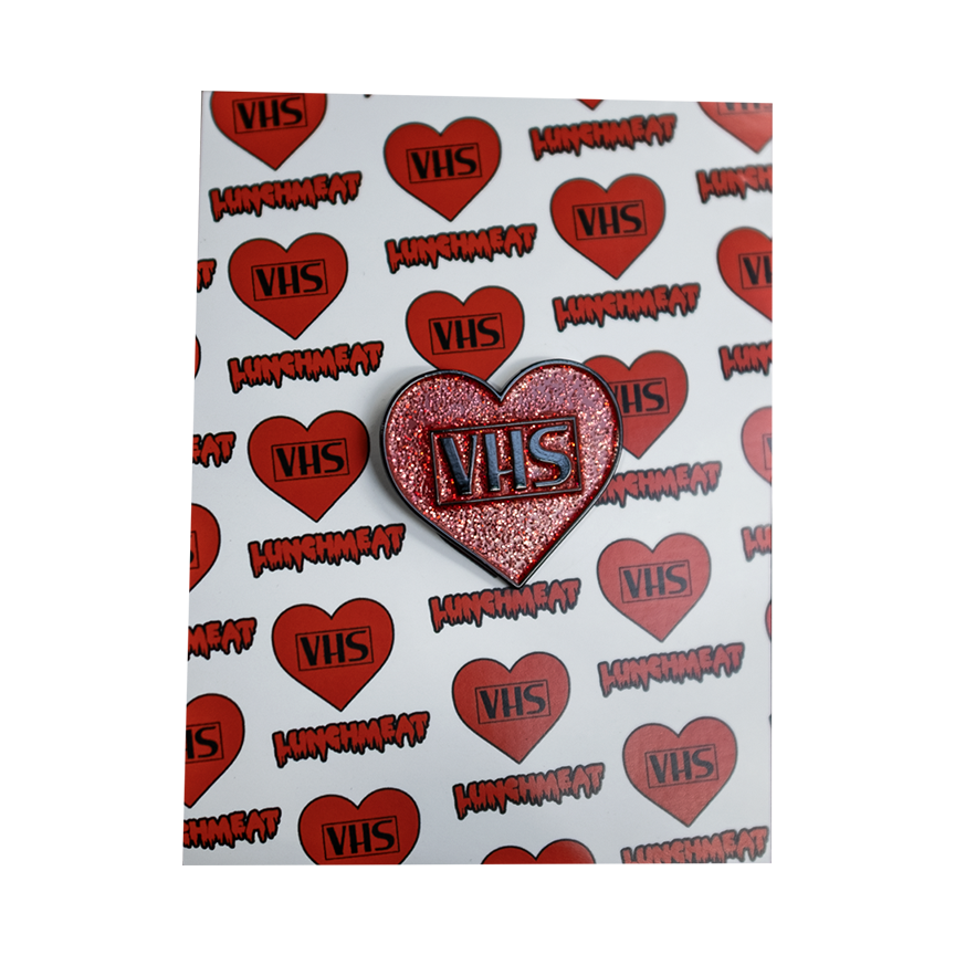 Heart On For VHS Enamel Pin – Lunchmeat